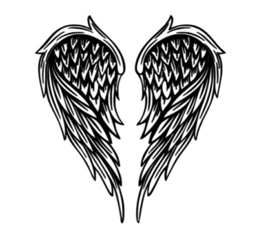 angel wings car permanent vinyl decal bumper stickers-choose your color ...