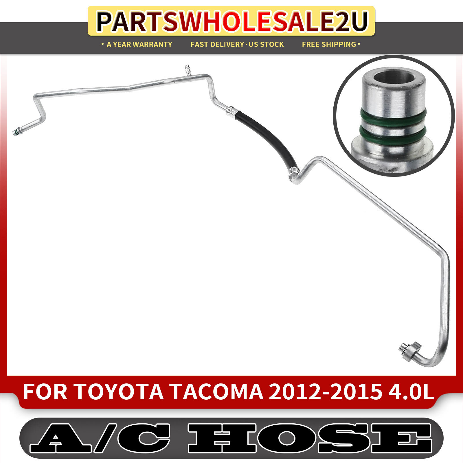 A/C Suction Line Hose Assembly for Toyota Tacoma 2012-2015 V6 4.0L ...