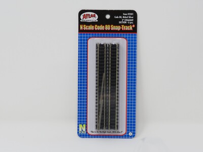 Atlas N Scale Code 80 5" Straight Track Sections Nickel Siler Rails ...