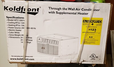 Heat/Cool Koldfront WTC12001W 12K BTU Through the Wall | eBay