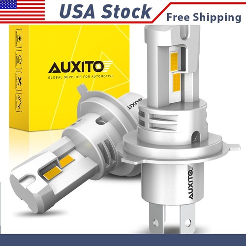 Pair AUXITO H4/9003/HB2 LED Headlight Bulbs Golden Yellow Light Car ...