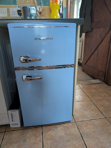 Montpellier MAB2035EPB Blue Retro Undercounter Fridge Freezer | eBay UK