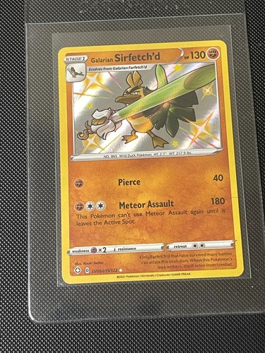 Pokémon TCG Pokémon Galarian Sirfetch'd Shiny Holo Rare SV064/SV122 | eBay