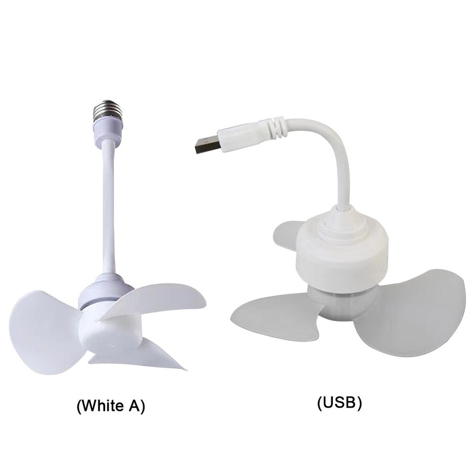 LED Mini Ceiling Fan E27 Base/USB Chandelier Ceiling Fan Small Ceiling ...