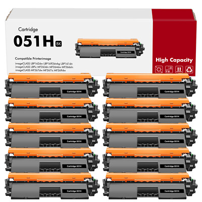 10PK CRG 051H Toner Compatible for Canon 051H ImageCLASS MF269dw ...