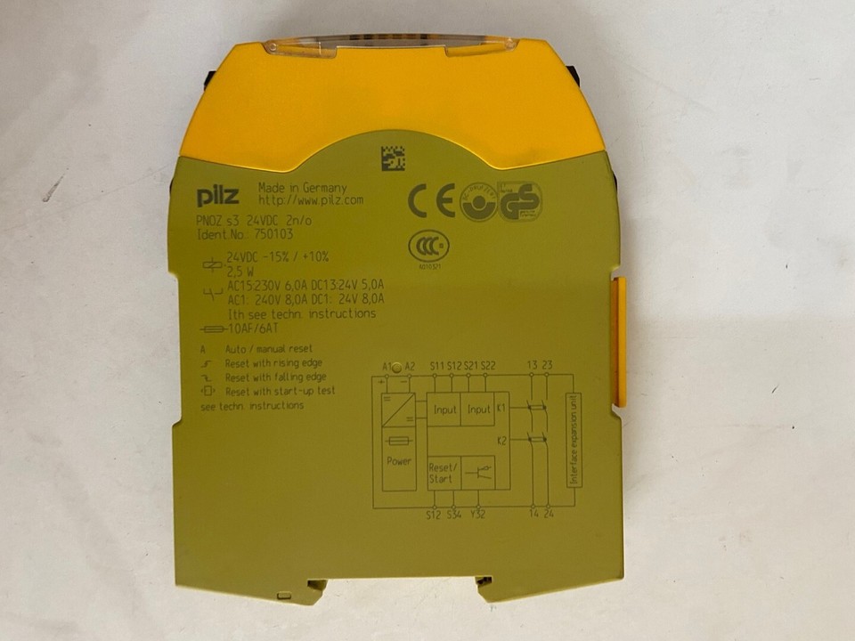 Used 1PCS Pilz PNOZ s3 24VDC 2n/o Ident No.750103 Safety Relay Free ...