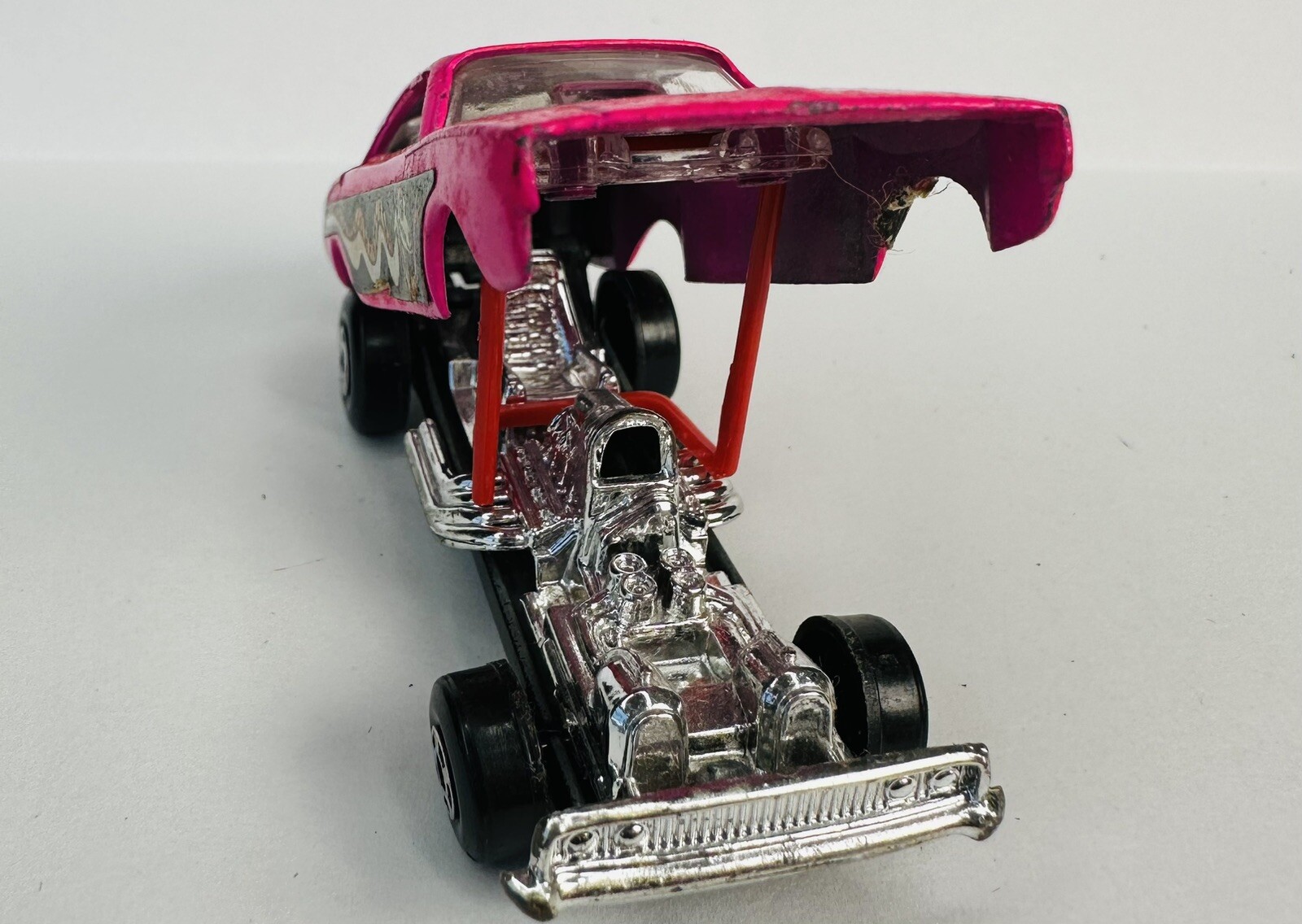 Retro Drag Car Matchbox Superfast Dodge Dragster No.70 1971 Neon Pink ...