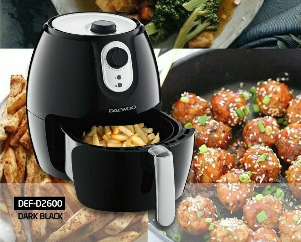 DAEWOO DEF-D2600 Well-Being Digital Airfryer, 2.6Liter Oil Free Air ...