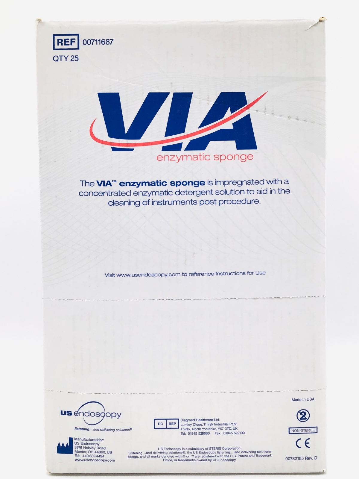 US Endoscopy 00711687 VIA Enzymatic Sponge - Box of 25 - NEW | eBay