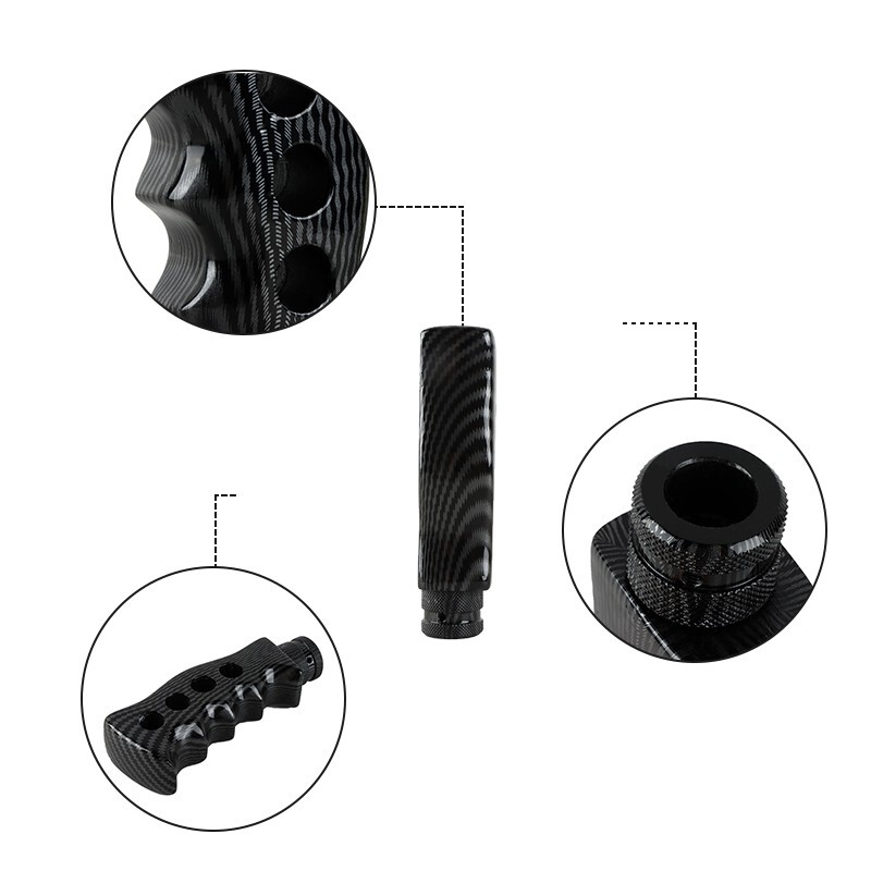 Universal Carbon Fiber Slotted Pistol Grip Handle Manual Gear Shift ...