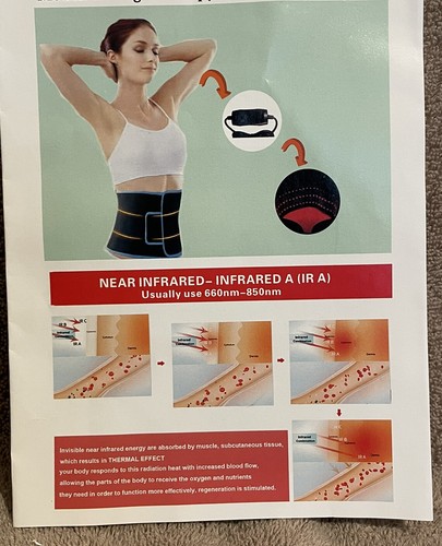 Laser Lipo LED Red Light Belt for Pain Relief Near Infrared Weight Loss ...