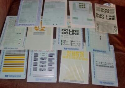 25 Microscale Decals Ho Scale Sheets : Various Road Lines ENGINES ...