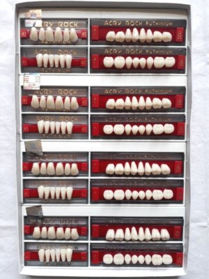 Teeth Acrylic Denture Ruthinium Acryrock 4 Full Set A1 M13, M14, M15 ...