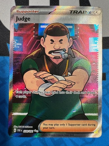 Judge 228/091 Full Art Trainer Pokémon Paldean Fates NM | eBay