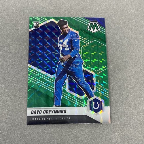 Dayo Odeyingbo Rookie GREEN PRIZM 2021 Panini Mosaic #357 Parallel Card ...