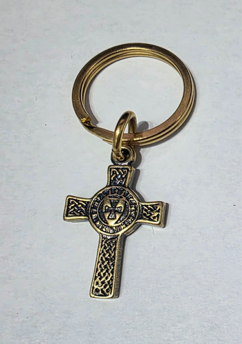 Knights Templar Keyring Gold Cross Keychain Medieval Crusader Symbol ...