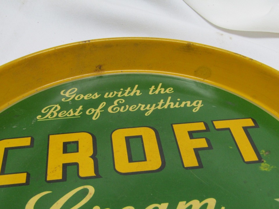 HTF Croft Cream Ale Beer Tray Old Vintage Croft Brewing Co Boston Ma ...