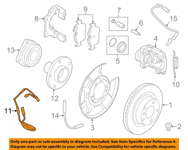Genuine BMW Rear Brake Pad Wear Sensor 34356792565 E84 X1 for sale ...