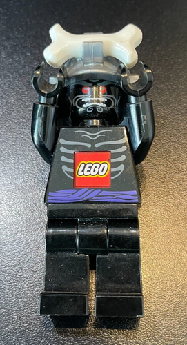 LEGO Black Ninjago Bone Helmet Ninja No Keychain LED Light Torch Works ...
