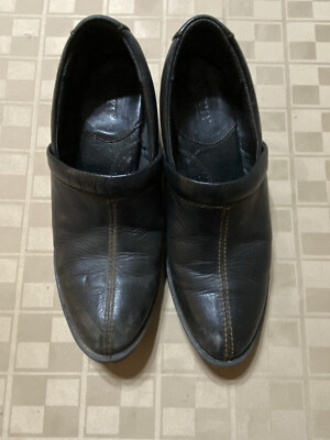 Born Kinney W31992 Black Slip On Ankle Shoe Women’s Sz 7 Leather Upper ...