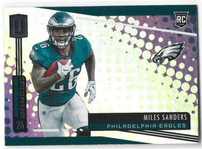 MILES SANDERS 2019 UNPARALLELED ROOKIE EAGLES PENN STATE NITTANY LIONS ...