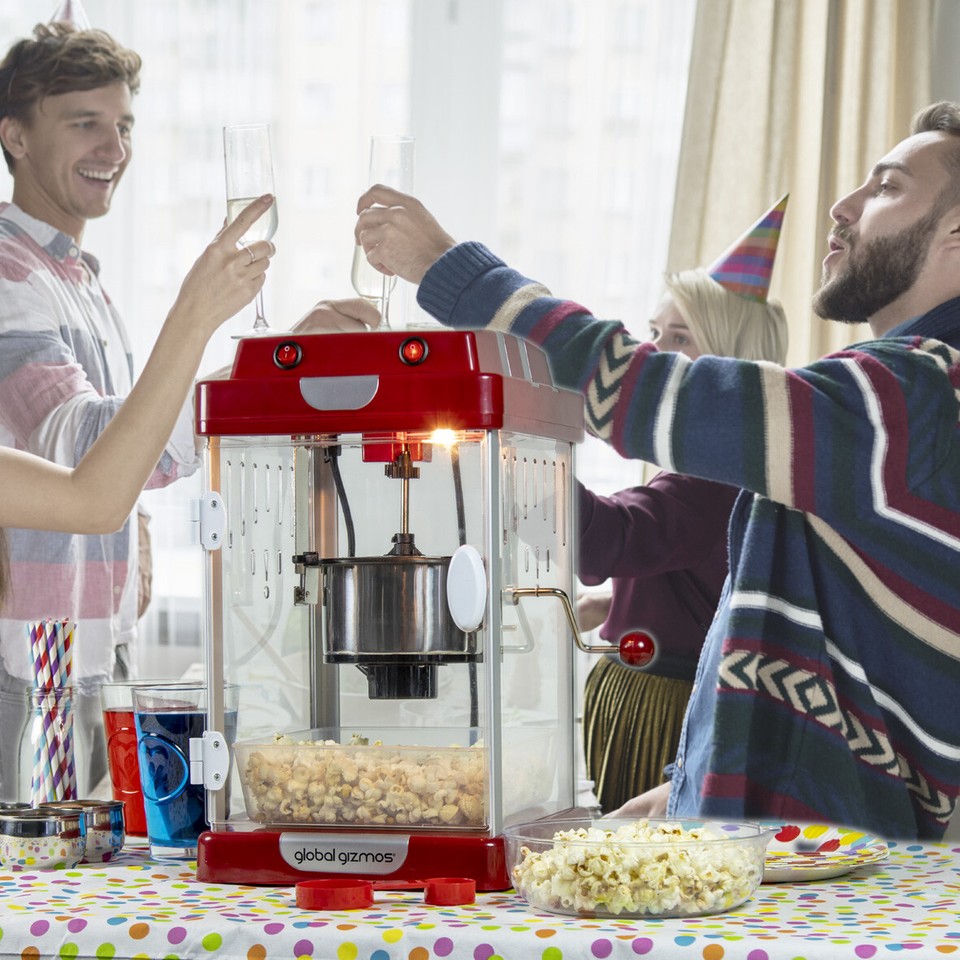 Global Gizmos Popcorn Makers / 3 Sizes For Home Use / Healthy Oil Free ...