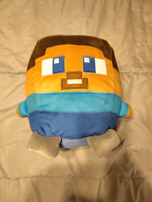 Mattel Minecraft Cuutopia 10-in STEVE Plush Soft Rounded Pillow Doll ...