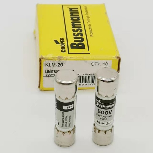 10PC new Bussmann KLM-20 20A 600V Fuse Fast-Acting supplemental fuses ...