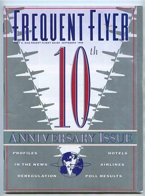 OAG Frequent Flyer Magazine September 1990 10th Anniversary Issue | eBay
