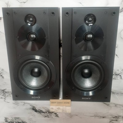 Sony SS-CS5 3-Way 3-Driver Bookshelf Speaker System Black Pair ...