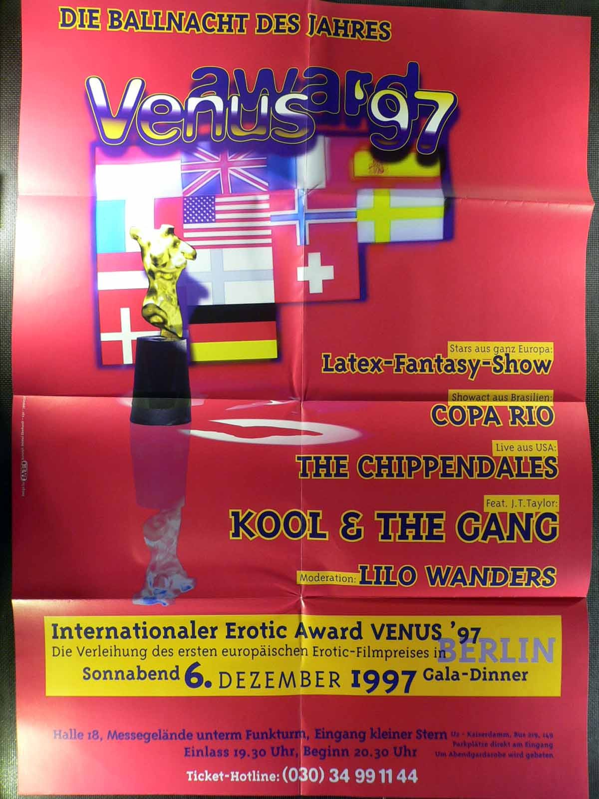 Venus '97 - Erotic Messe Berlin - Veranstaltungsposter A1 84x60cm gefaltet (3) | eBay UK