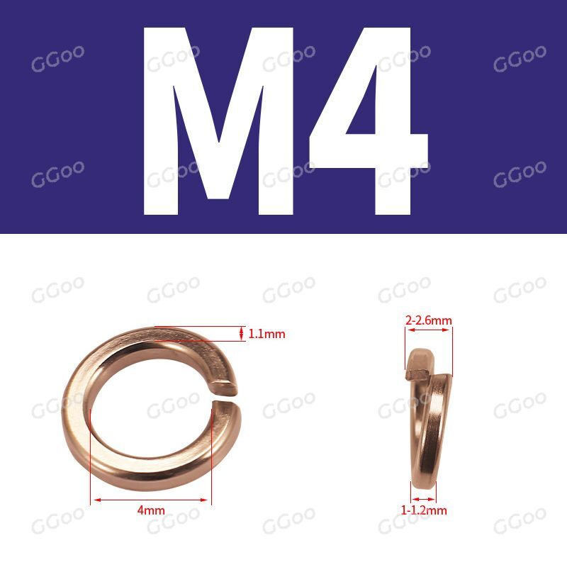 Brass Regular Split Lock Washers Type DIN 127B - M3 M4 M5 M6 M8 M10 M12 ...