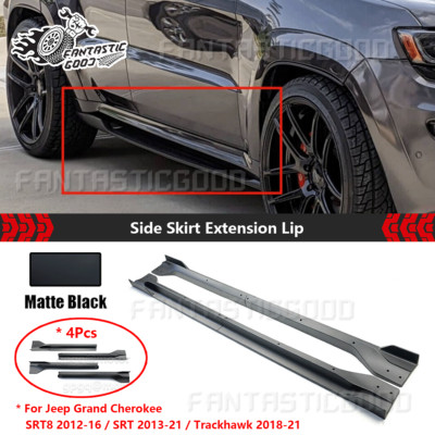 For Jeep Grand Cherokee SRT8 WK2 Trackhawk 2012-21 Side Skirt Extension ...