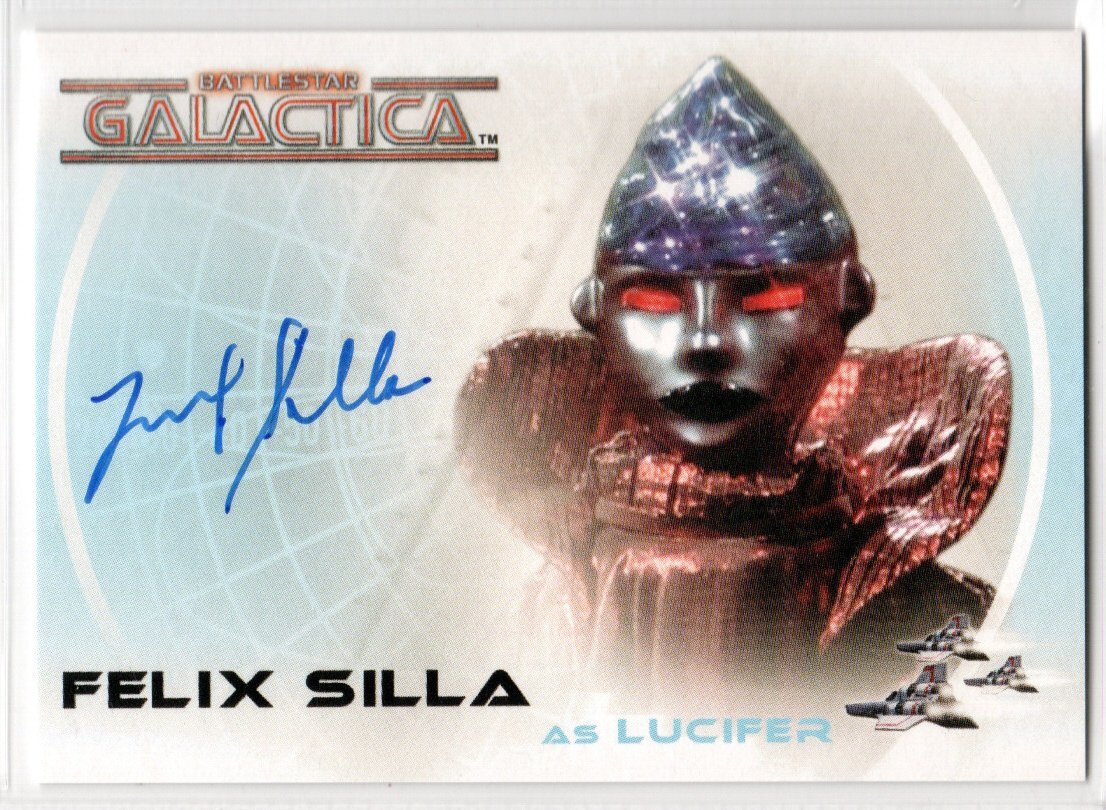 THE COMPLETE BATTLESTAR GALACTICA 2004 A13 FELIX SILLA AS LUCIFER AUTOGRAPH | eBay