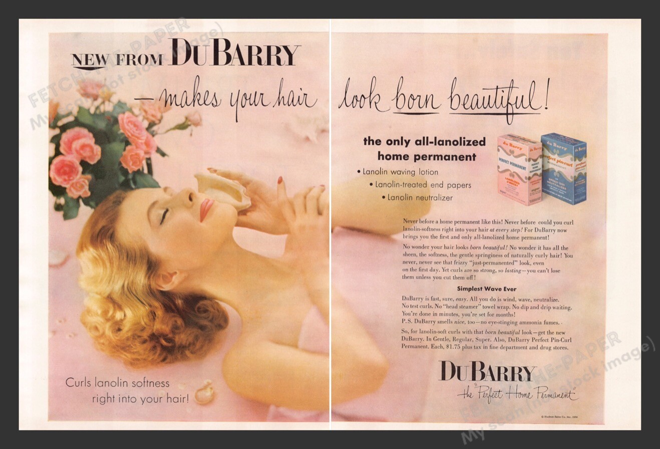 DuBarry Home Permanent Color 1950s Print Advertisement (2 Pages) 1956 ...