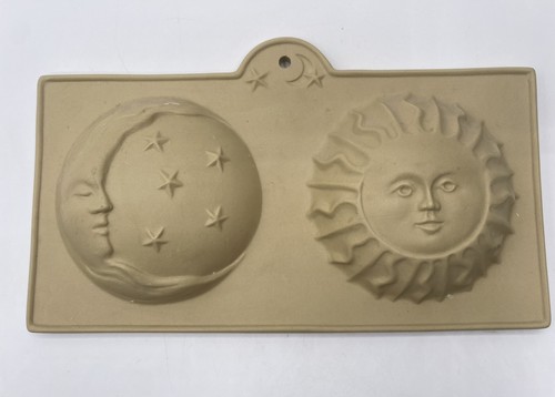 Brown Bag Paper Art 1994 Stoneware Sun Moon Stars Celestial Cookie Mold ...