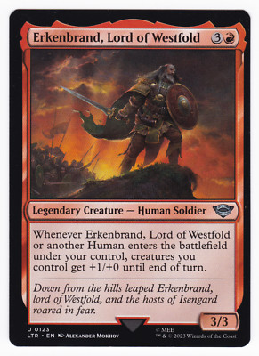 MTG Errors - Miscut - LOTR U Erkenbrand Lord of Westfold #0123 [COPY #2 ...