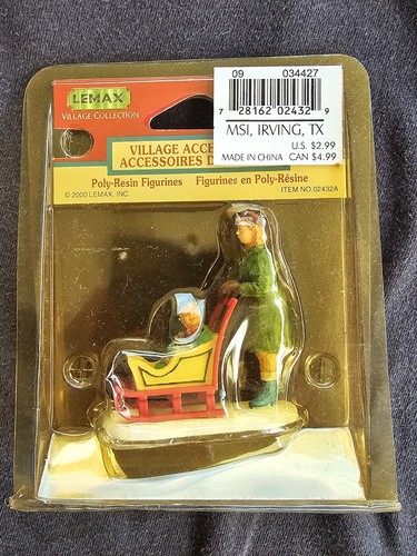 2000 LEMAX VILLAGE COLLECTION (CARRIAGE SLED MOTHER / CHILD) FIGURINE ...