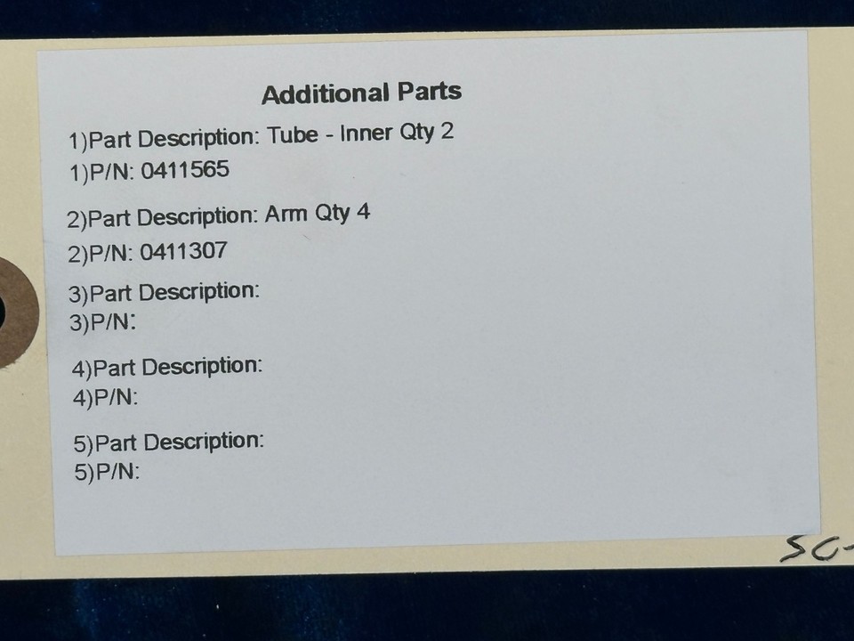 CESSNA 172 N TORQUE TUBE ASSY - RUDDER P/N: 0411306-25 , 0411306-14 | eBay