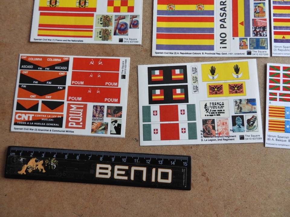 20mm 10mm the square paper wargaming flags posters for figures Spanish ...