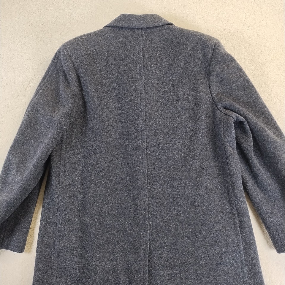 VTG 50's Clipper Craft Wool Overcoat Size 38/L Charcoal Gray Union Made ...