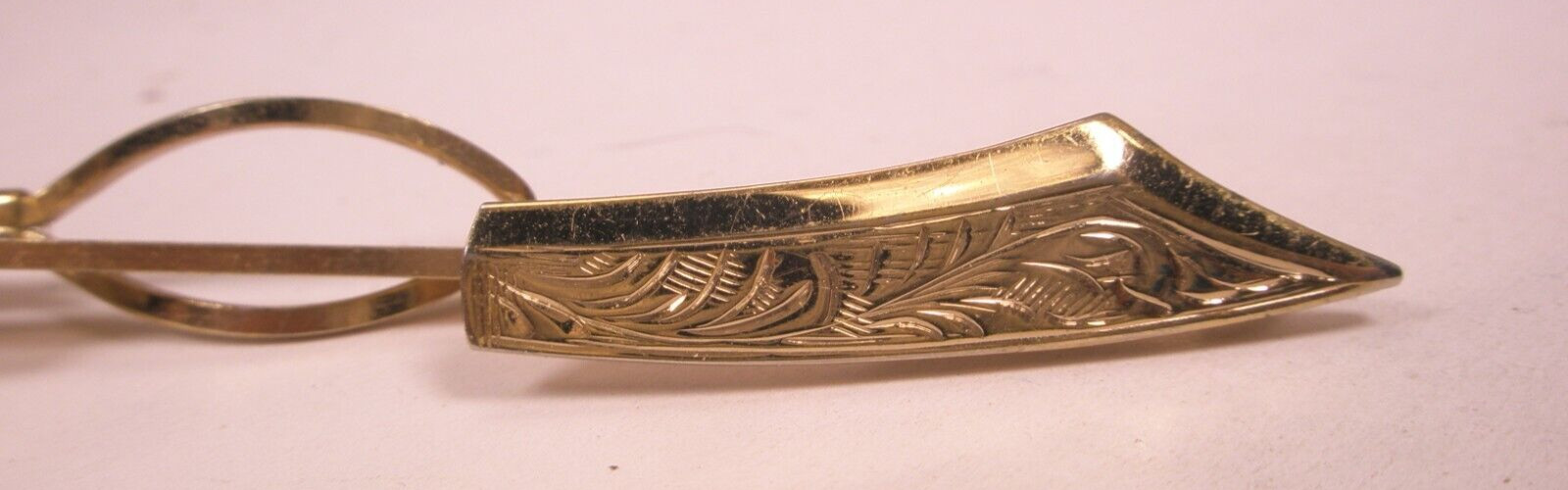 Engraved Scimitar Sword Vintage STRATTON LARGE Tie Ba… - Gem