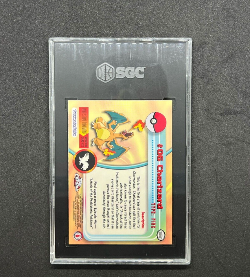 Pokemon 2000 Topps Chrome Charizard #6 SGC 9.5 MT+ | eBay