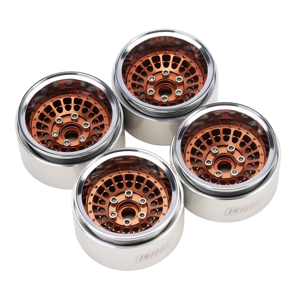 INJORA -10mm Offset Aluminum 1.9 Beadlock Wheels for SCX10 Pro TRX4 VS4 ...