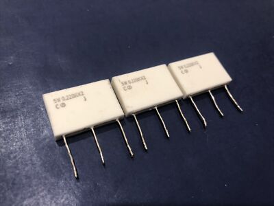 Lot of Three (3) Ceramic Dual Resistors 5W 0.22 ohm for Yamaha Receiver ...