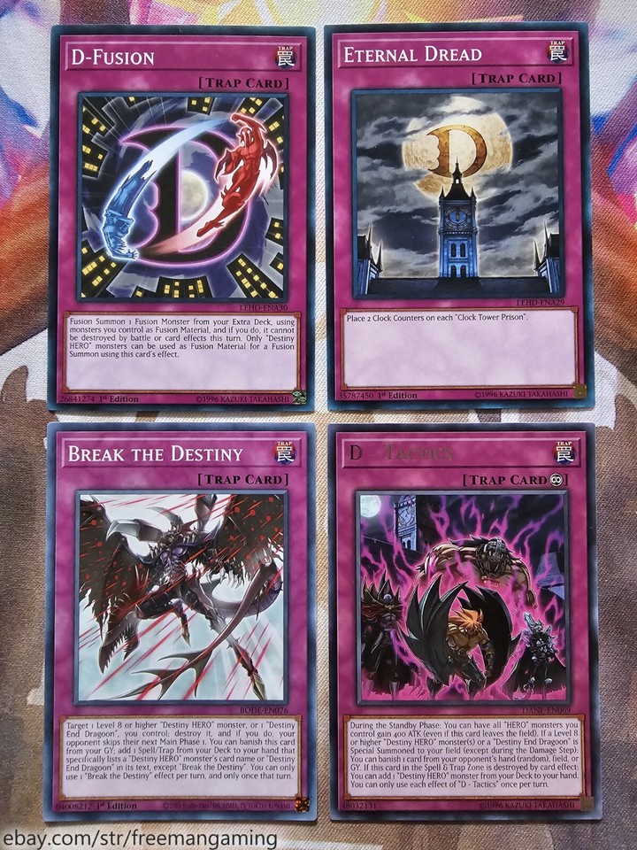 Yugioh Aster Phoenix Destiny Hero Deck 47 Card Fusion Malicious Plasma ...