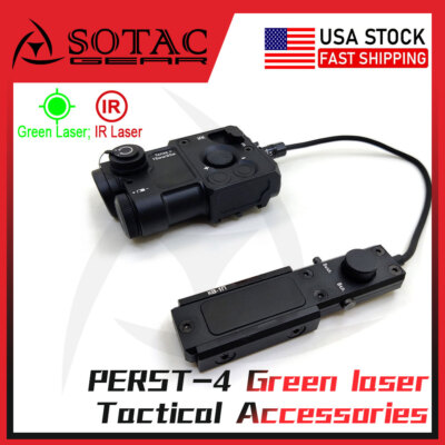 PERST- 4 Aiming IR Green Laser Sight with Tactical Switch Reset Open ...