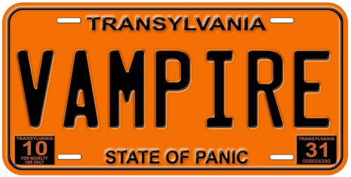 Vampire Transylvania Aluminum Novelty Car License Plate | eBay