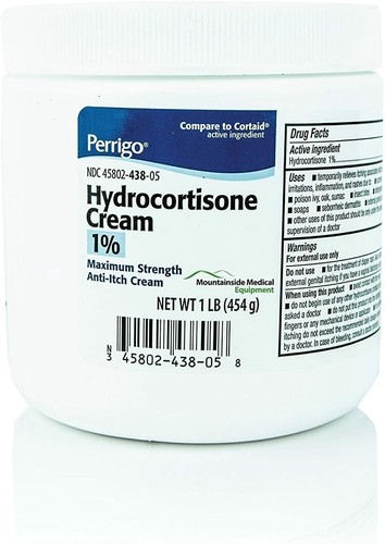 Perrigo Hydrocortisone 1% Cream Maximum Strength Fast Itch Rash Relief ...