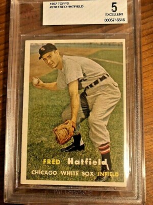 1957 Topps Baseball Card #278 Fred Hatfield BVG 5 | eBay